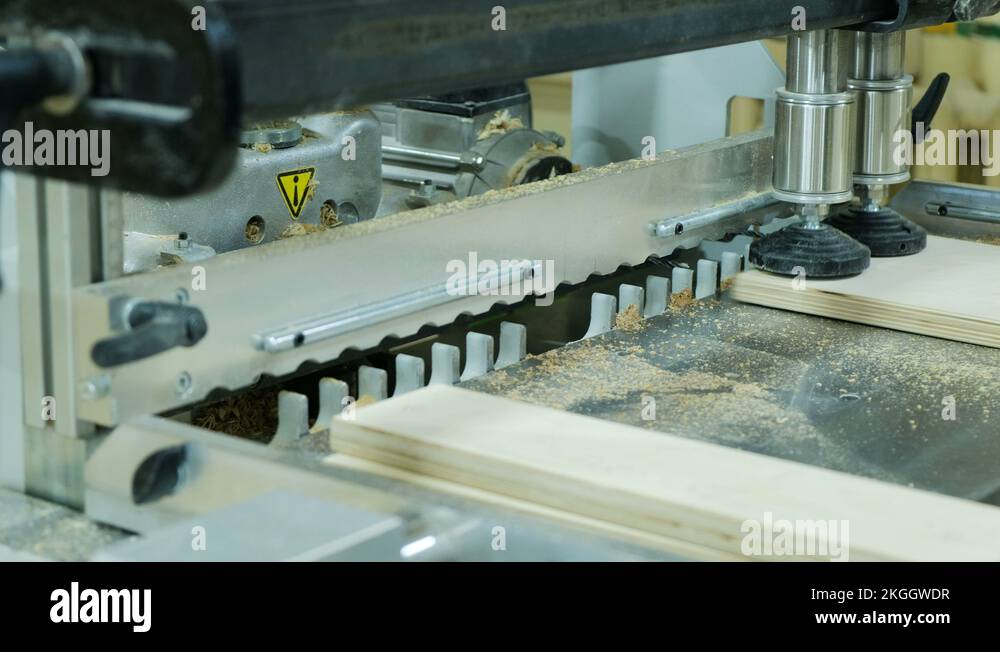 Process of adding furniture parts on a modern drilling machine Stock ...