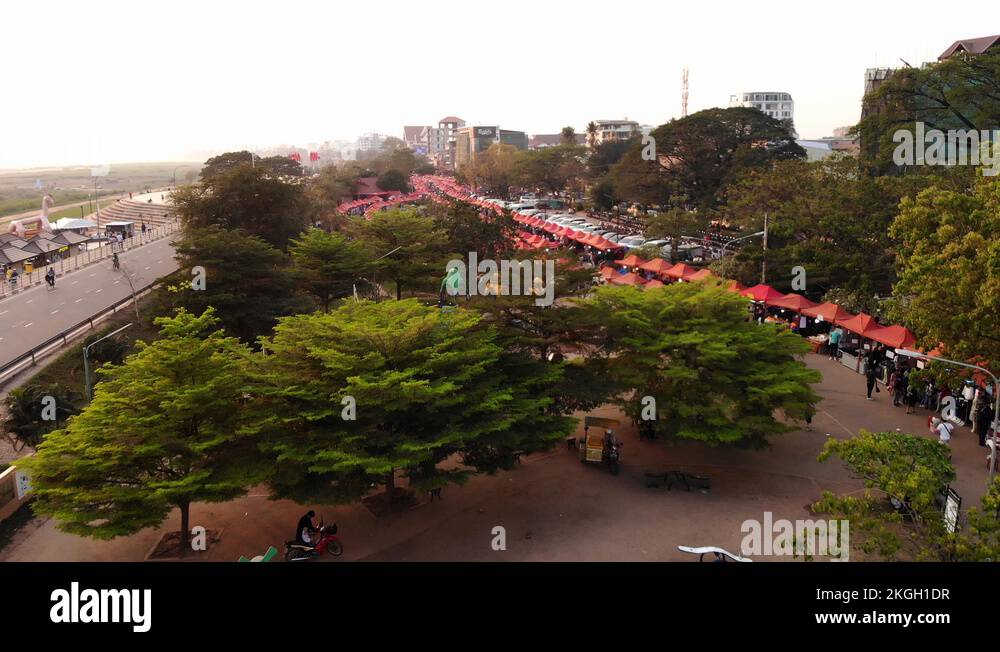 Vientiane, Laos. birds eye view, top view, 4K Stock Video Footage - Alamy
