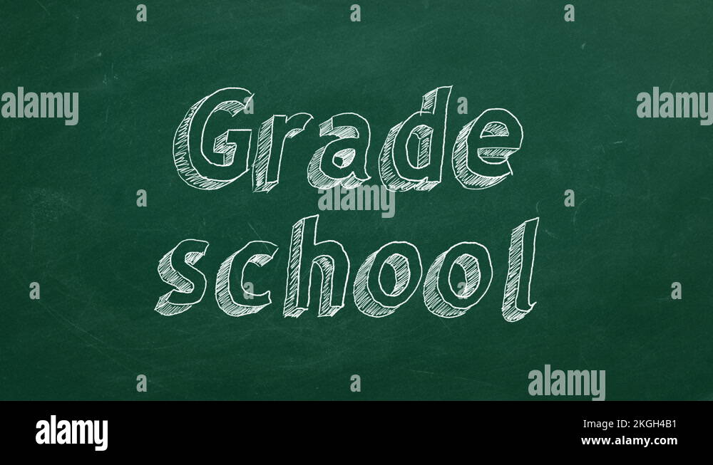 Grade school 4K. Animated Chalk Text. Stop motion animation Stock Video ...