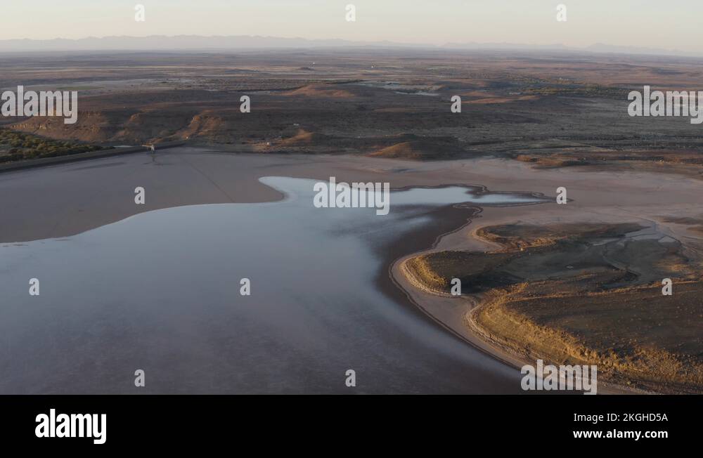 Climate change,global warming.Dam that is drying up due to drought ...