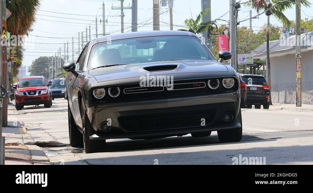 Dodge Challenger RT Miami Florida Stock Video Footage - Alamy