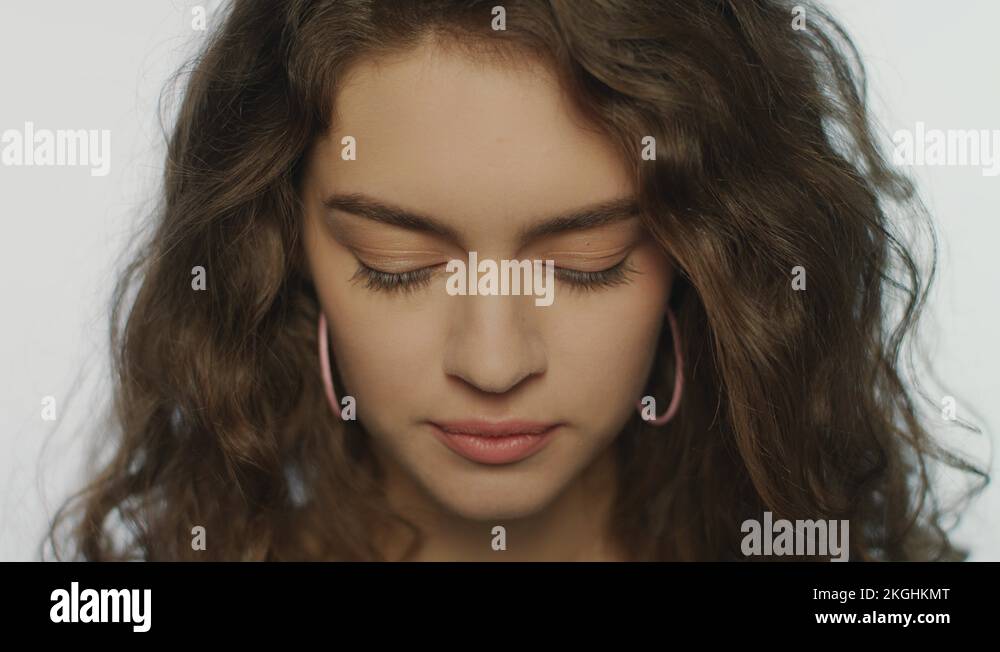 Surprised Woman Face Close Up Of Surprised Girl Face Model Wow Expression Stock Video Footage