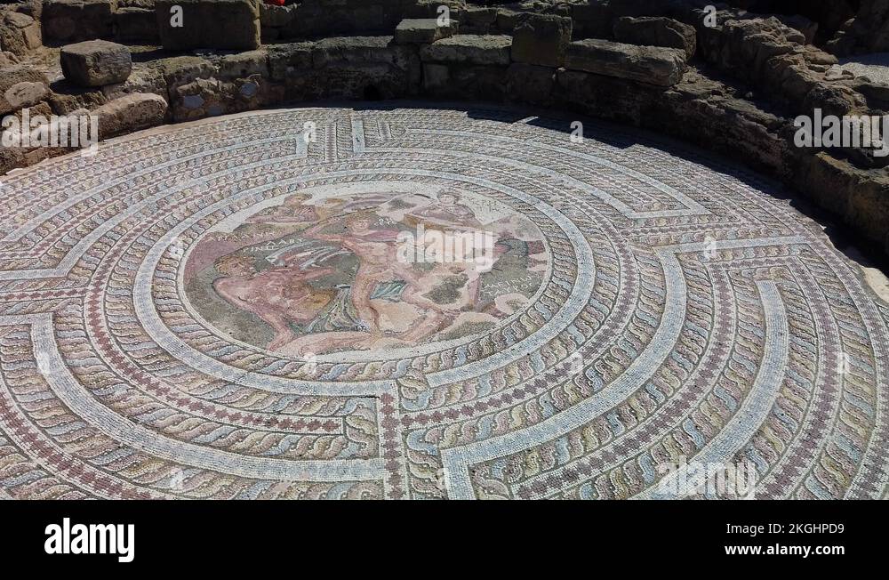 Paphos mosaics theseus minotaur mosaic Stock Videos & Footage - HD and ...