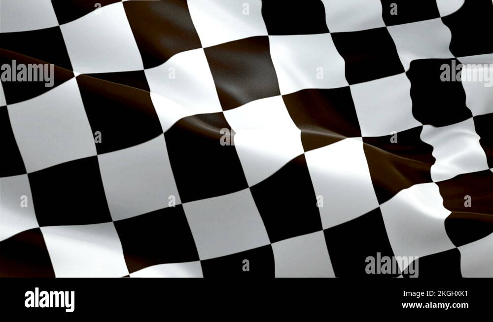 Racing End flag Closeup 1080p Full HD 1920X1080 footage video waving in ...