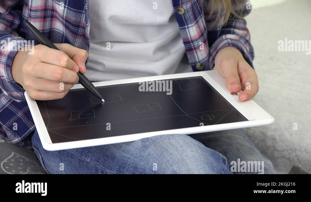 Kid using tablet drawing Stock Videos & Footage - HD and 4K Video Clips ...