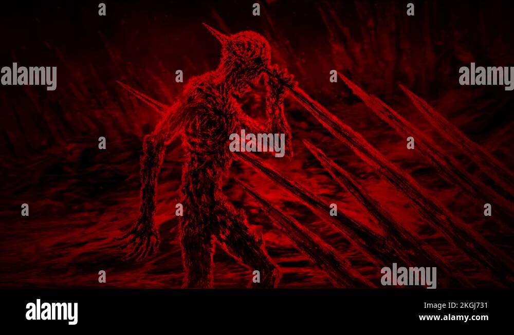 Zombie on stakes waving his hand in wind 2D animation Stock Video ...