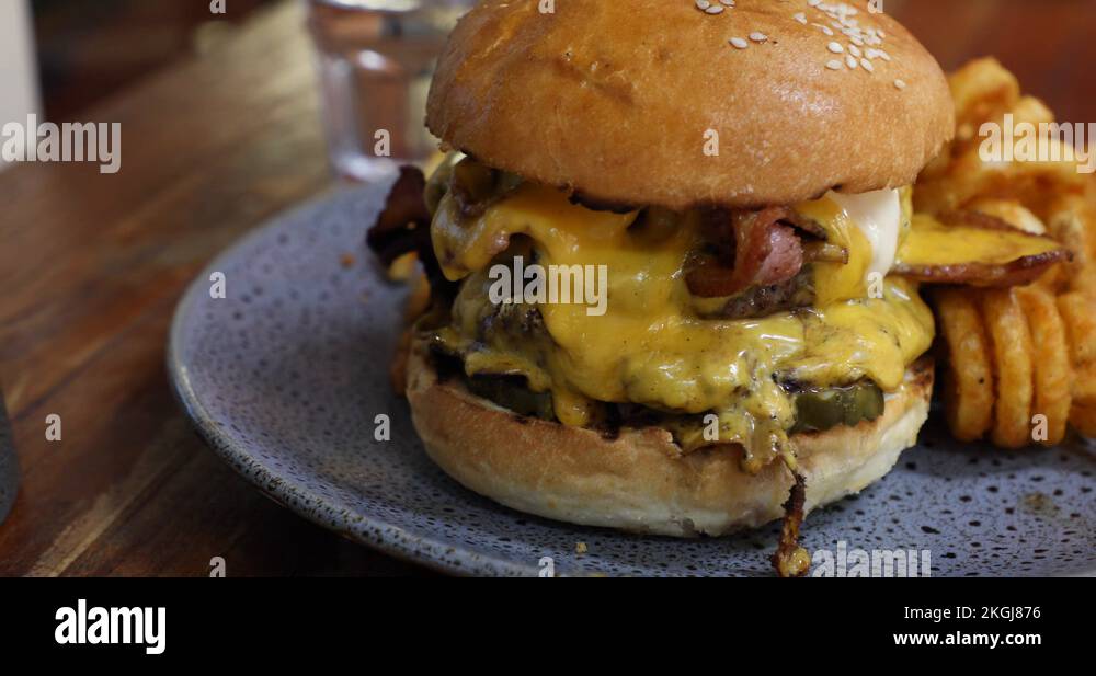 Double cheeseburger fries Stock Videos & Footage - HD and 4K Video ...