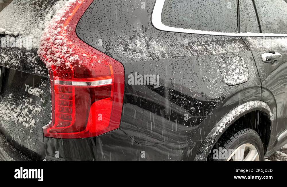 Back and lateral part of a new luxury crossover of Volvo XC90 of the ...