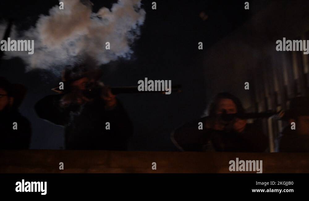 Portrayal of Texian Defenders of the Alamo circa 1836 - with flintlock ...