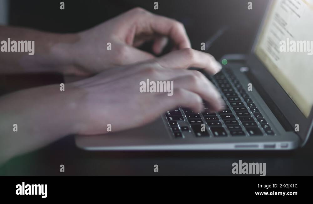 Male Hands Writing Code Hacker Api Text On The Computer Screen Coding Hacker Stock Video