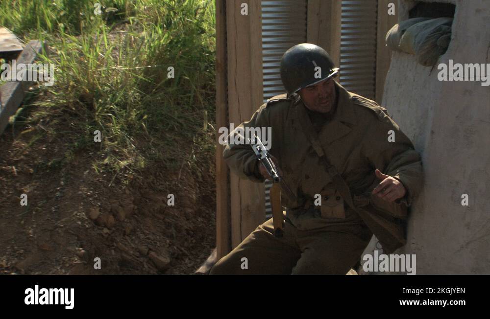 WW2 Recreation - American G.I. charges German Bunker to throw Grenade ...
