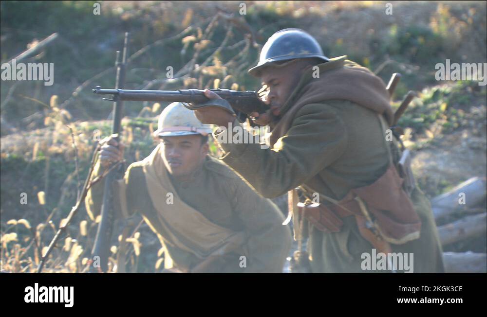 WW1 / Great War Trench Attack - African-American Soldiers in combat ...