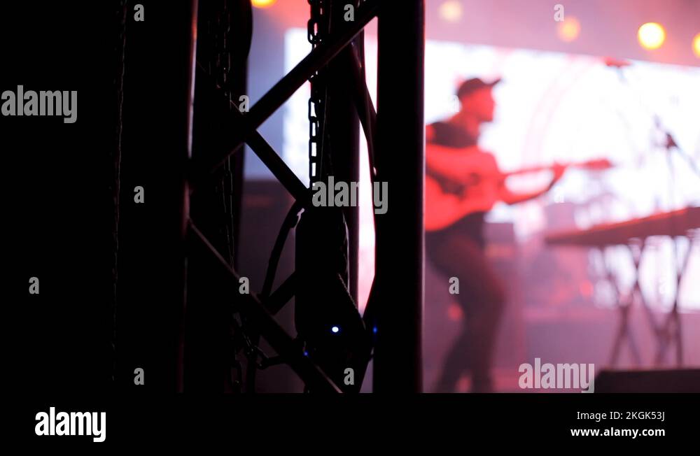 A man performing on stage with a guitar Stock Videos & Footage - HD and ...