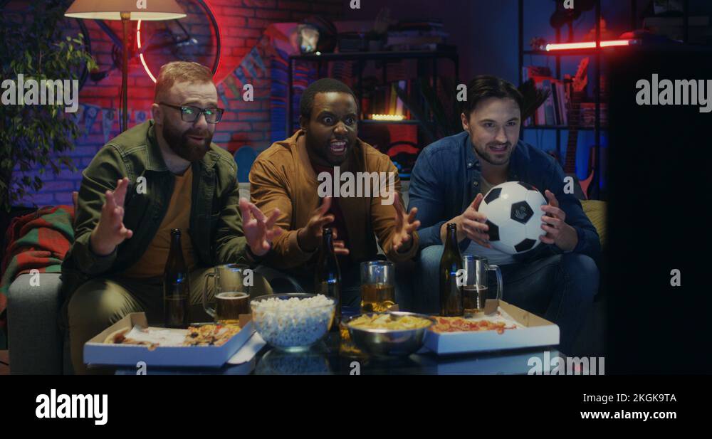 Fans watching football on television Stock Videos & Footage - HD and 4K ...