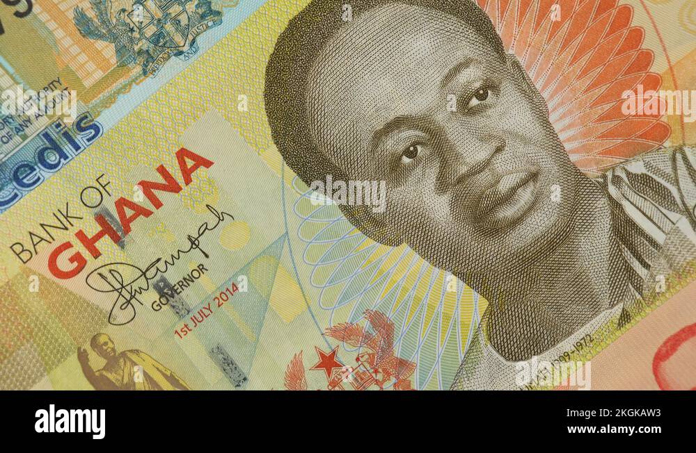 Ghana cedi notes rotating. Kwame Nkrumah. Ghanaian currency, money ...