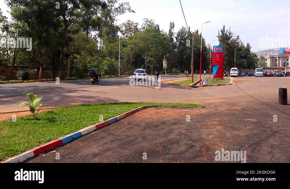 Road traffic in the Kicukiro district of Kigali Stock Video Footage - Alamy