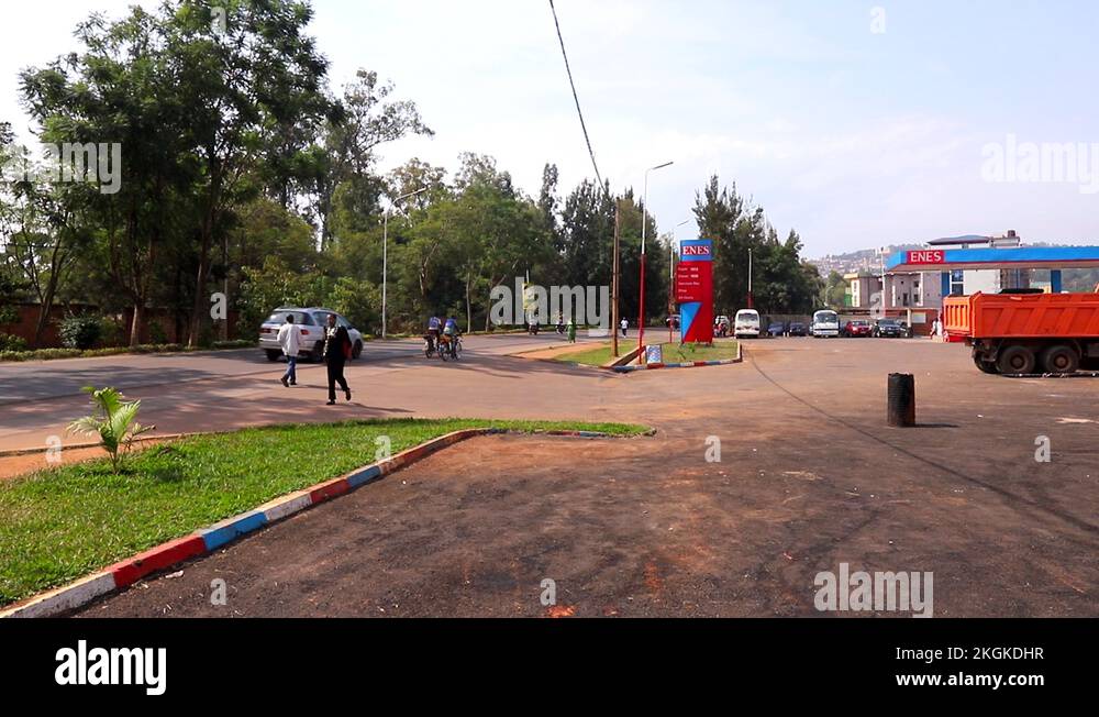 Road traffic in the Kicukiro district of Kigali Stock Video Footage - Alamy
