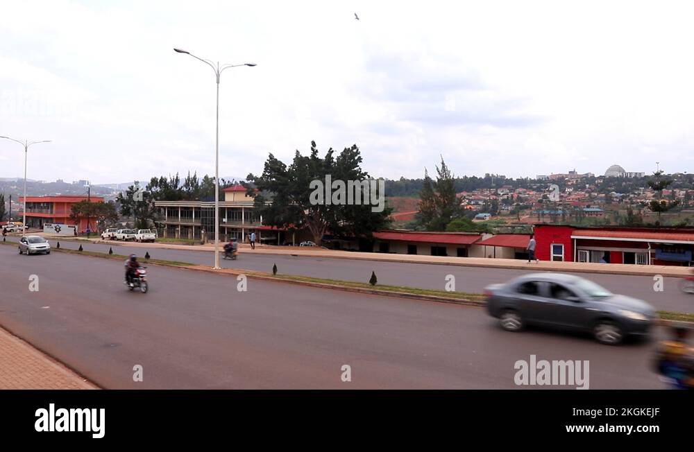 Road traffic on Sonatube Road in Kigali, Rwanda, in March 2019 Stock ...