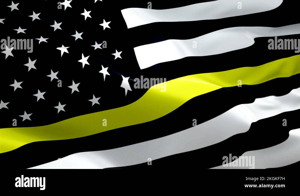 Thin Gold Line American Flag. Flag Representing 911 and other first ...