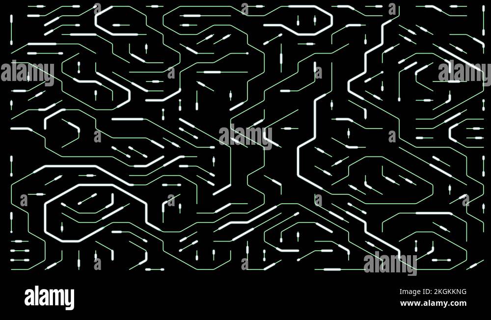 Circuit board animation with energy flowing Stock Video Footage - Alamy