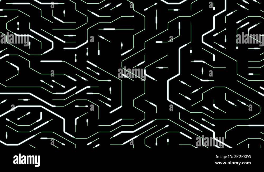 Circuit board animation with energy flowing Stock Video Footage - Alamy
