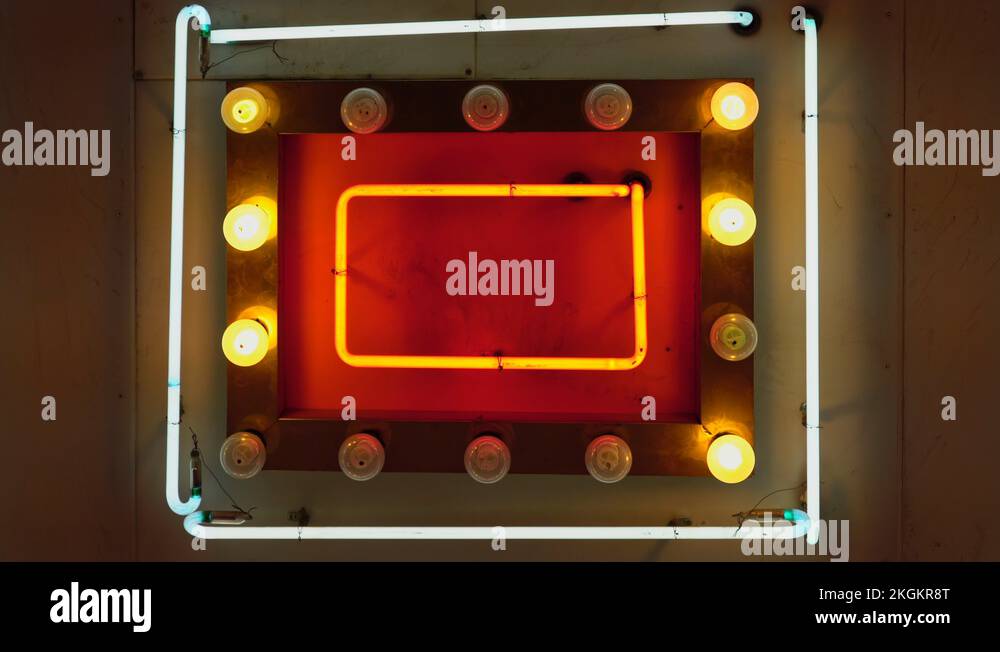 Las Vegas 80s Retro Neon Lights Loopable Stock Video Footage - Alamy