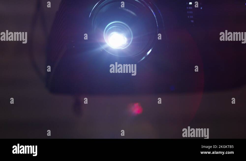 Projector light shining and making unique lens flare color - extreme ...