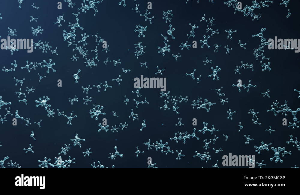 3D animation molecule structure. Scientific medical background with ...