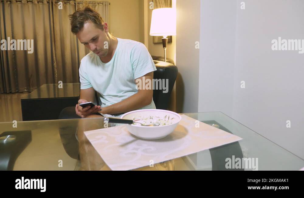 Man eating dinner table Stock Videos & Footage - HD and 4K Video Clips ...