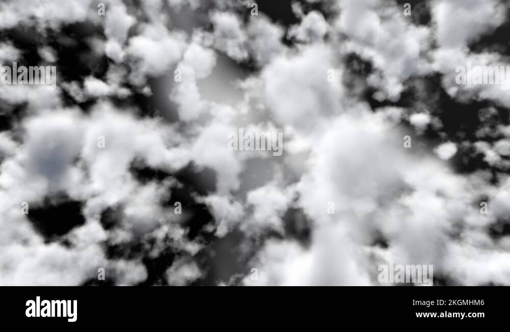 UHD 60 fps 3D animation of the realistic clouds with alpha matte Stock ...