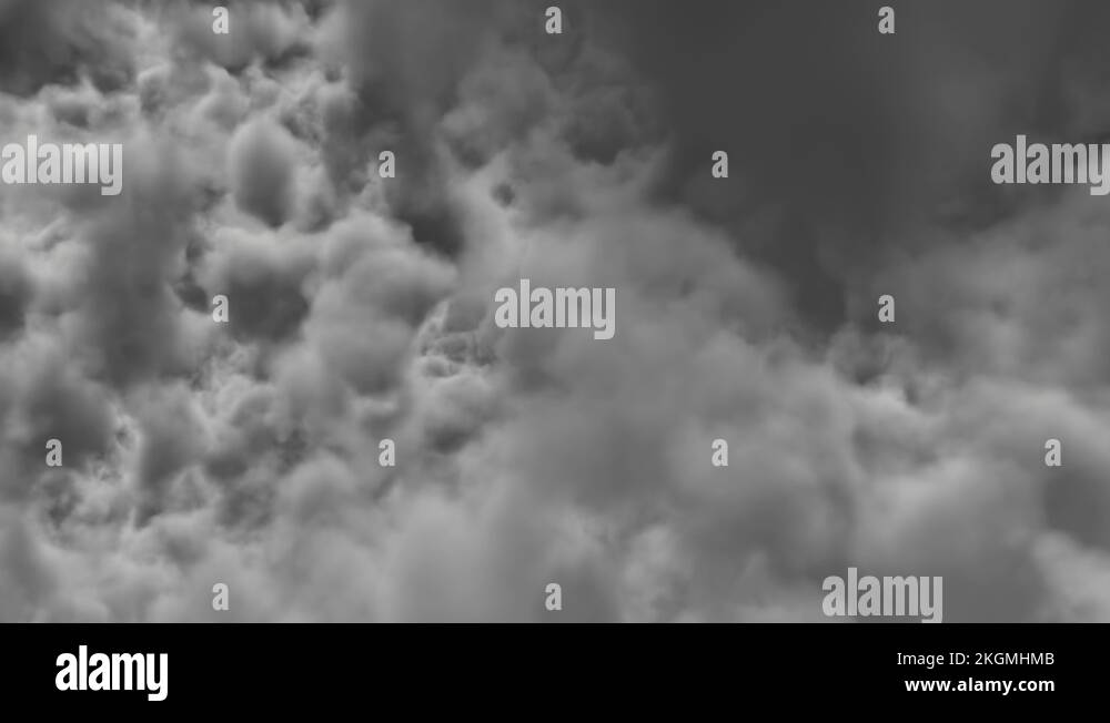 UHD 60 fps 3D animation of the realistic dark stormy cloudy sky Stock ...