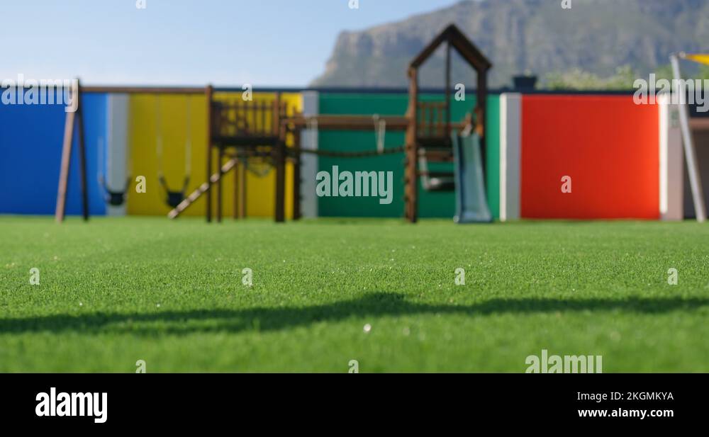 Rear view of mixed-race schoolkids playing in the school playground 4k ...