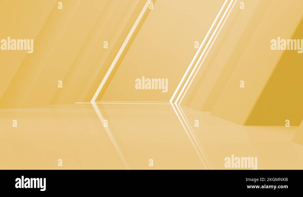 Abstract 3d object corridor with light effect flying around. 4K ...