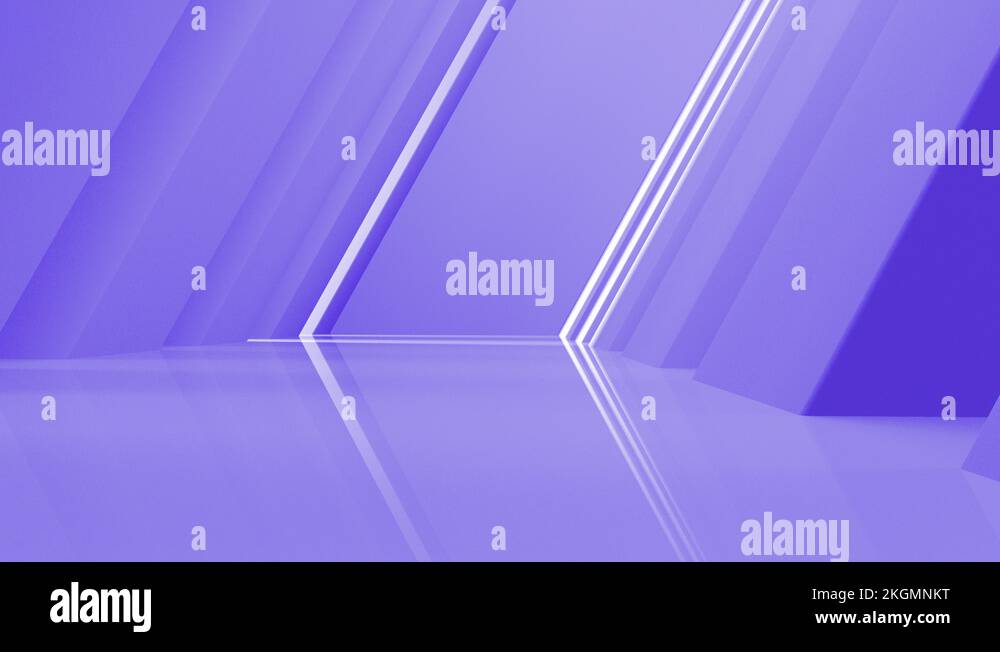 Abstract 3d object corridor with light effect flying around. 4K ...