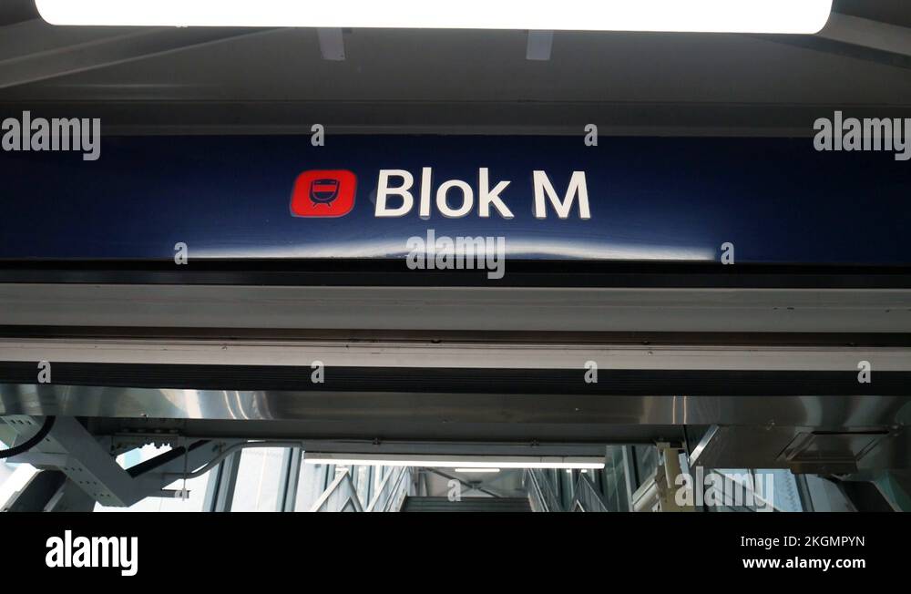 Jakarta MRT Entrance - Blok M Station- Tilldown Stock Video Footage - Alamy