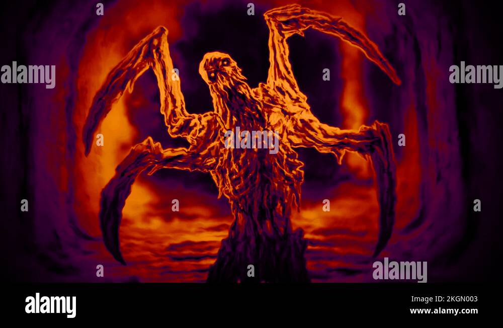 Angry zombie bug in infrared spectrum animation Stock Video Footage - Alamy