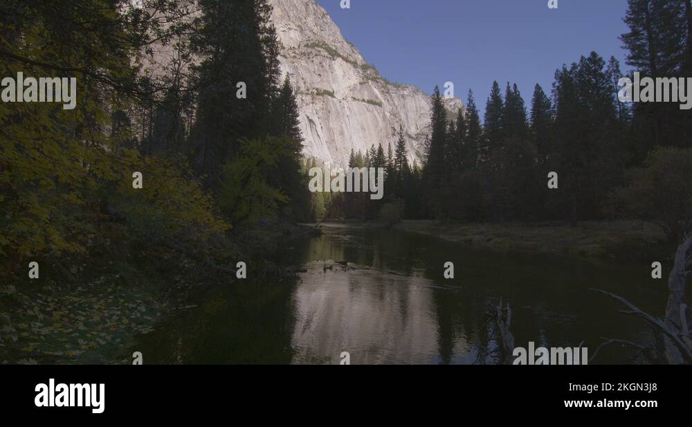 Reflection of El Capitan, also known as El Cap, is a vertical rock ...