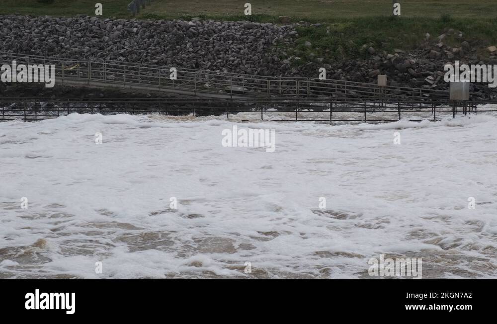 Jordan Lake Dam Spillway Water Stock Video Footage - Alamy