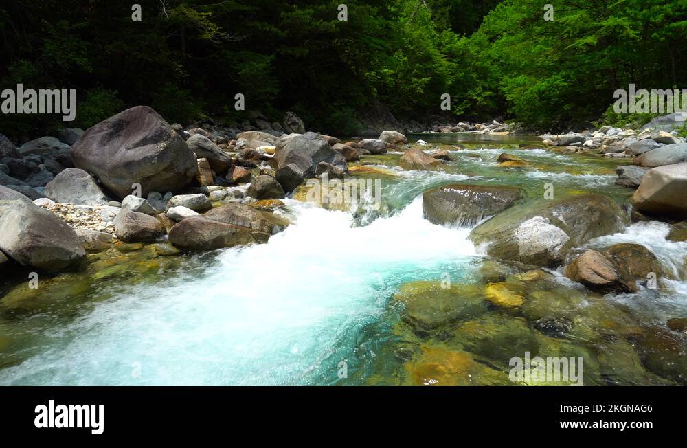 Pure Fresh Clear Spring Water /Atera Valley in Kiso, Nagano, Japan ...