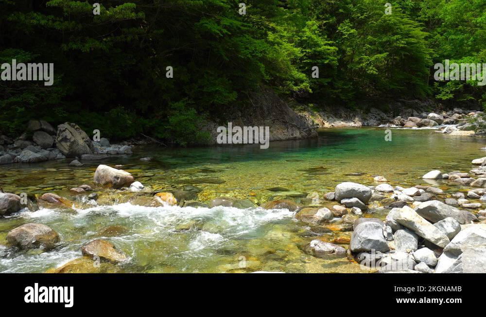 Pure Fresh Clear Spring Water /Atera Valley in Kiso, Nagano, Japan ...