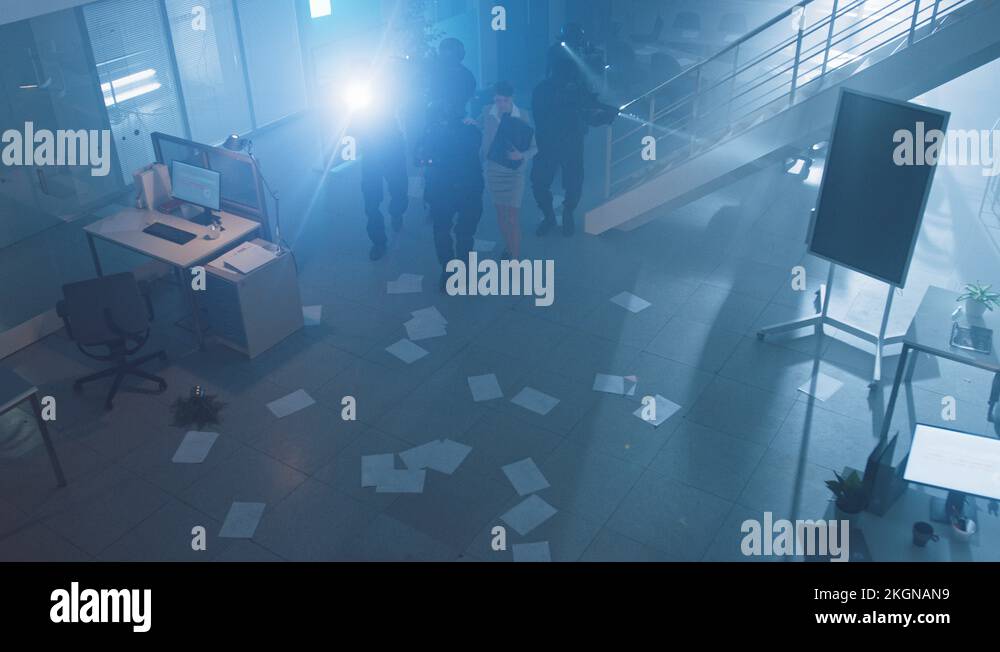 Masked Squad of Armed SWAT Police Officers Rescue a Female Hostage in ...