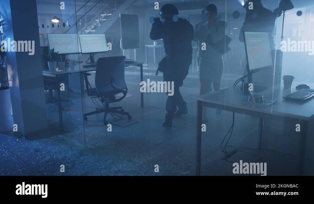 Masked Squad of Armed SWAT Police Officers Rescue a Female Hostage in ...