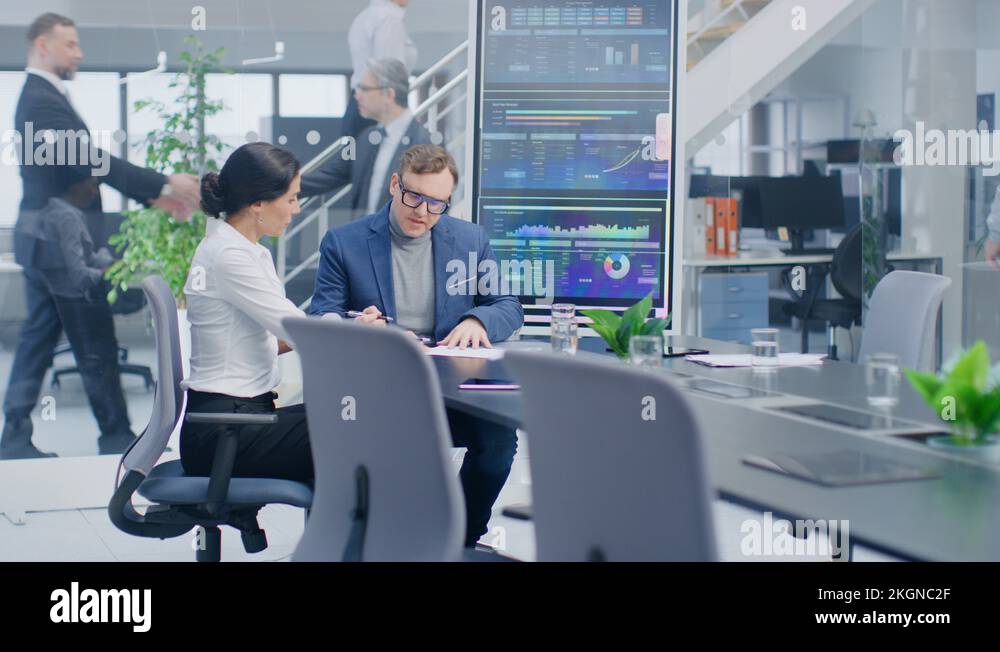 In the Meeting Room Female Executive Shows and Creative Venture ...