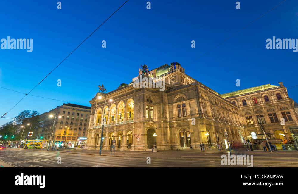 Vienna Austria time lapse 4K, city skyline night timelapse at Vienna ...
