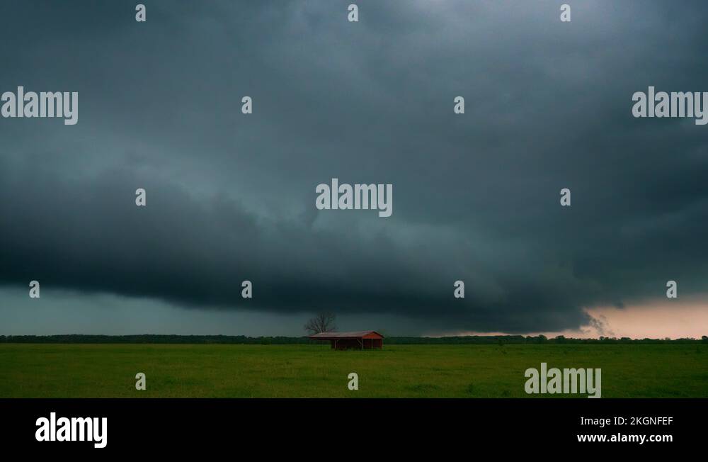 Supercell Thunderstorm Time Lapse In Tornado Alley Stock Video Footage ...