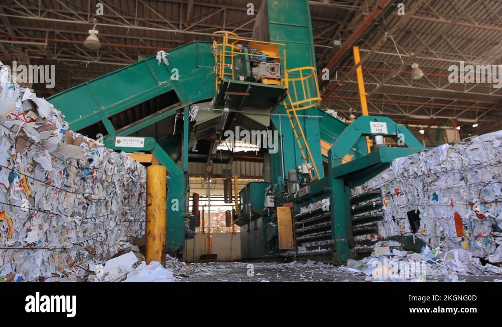 Recycling Paper center environment Ecologic waste garbage forklift ...