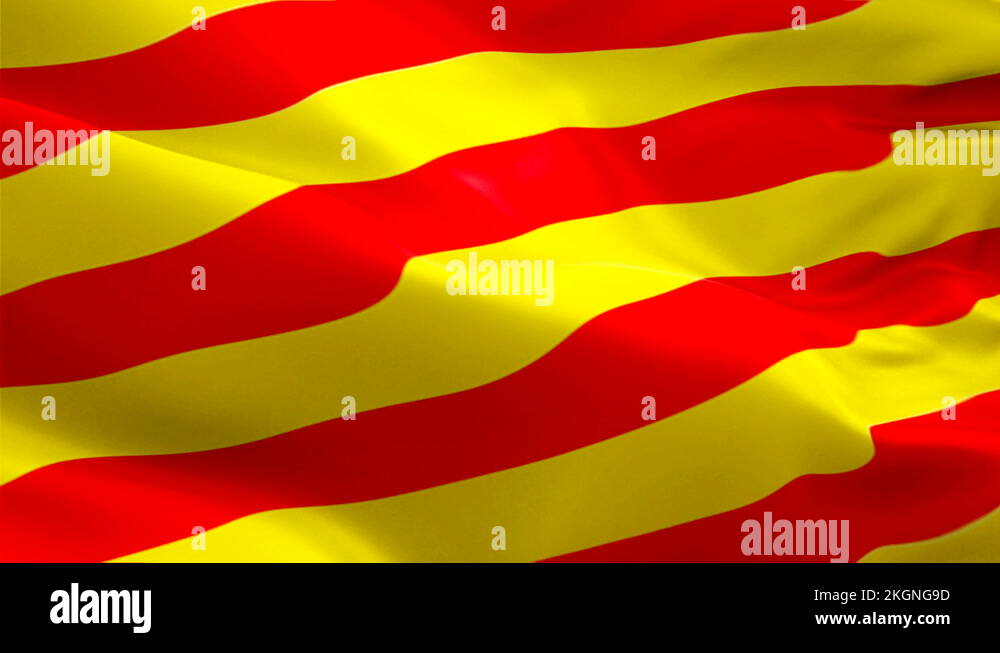 Catalonia Flag Transitions flag video waving in wind. Catalan Flag ...