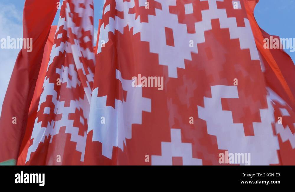 Belarusian traditional national flag Stock Videos & Footage - HD and 4K Video Clips - Alamy