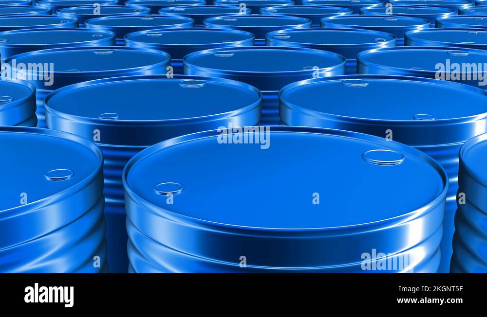 Looping UHD 60 fps 3D animation of the blue oil barrels Stock Video ...