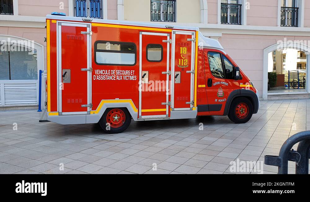 Modern French Fire Department Ambulance - Side View Stock Video Footage ...